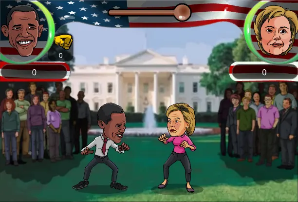 Play Obama Vs Hillary - Street Fight Game Online - Maher Games